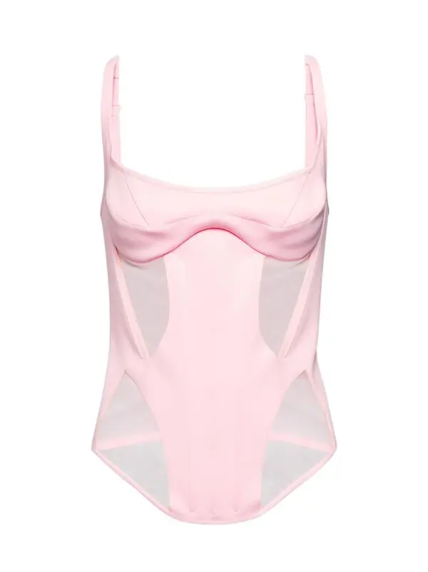 MUGLER Splice Design Bustier - Pink