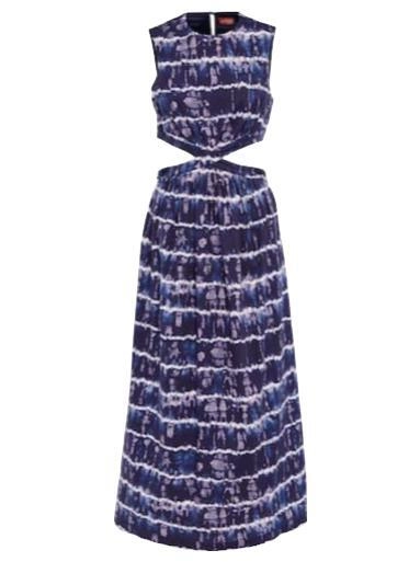 Altuzarra Ashima Cutout Cotton-blend Midi Dress - Blue