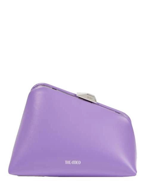 Attico Embellished Leather Clutch - Purple