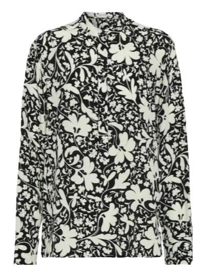 Stella McCartney Printed Silk Shirt - Black