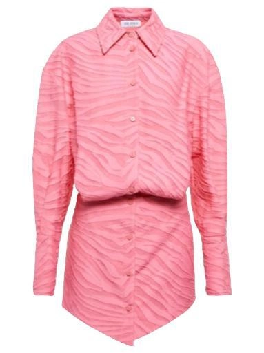 Attico Silvye Zebra Print Fil Coupé Mini Dress - Pink