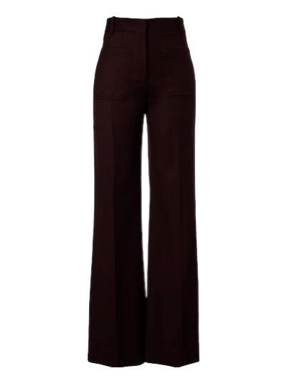Victoria Beckham Alina Virgin Wool Wide-leg Pants - Black