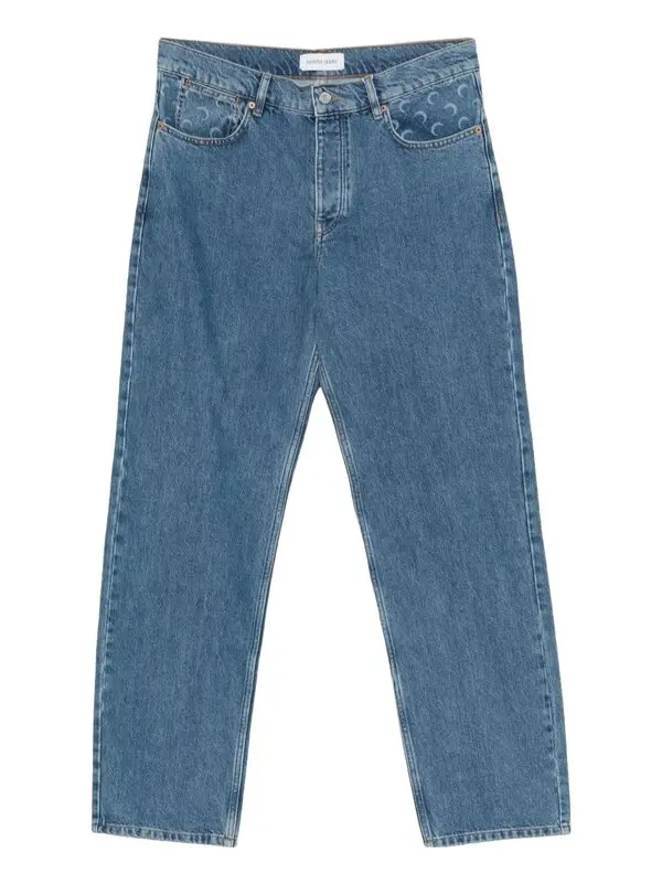 MARINE SERRE Logo-print Jeans - Blue