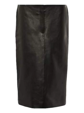 Magda Butrym Leather Midi Skirt - Black