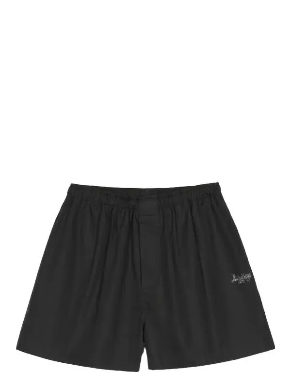 Balenciaga Relaxed Fit Shorts With Sketchy Artwork - Black