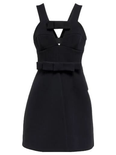 JIL SANDER Sleeveless Bow Detail Crêpe Mini Dress - Black