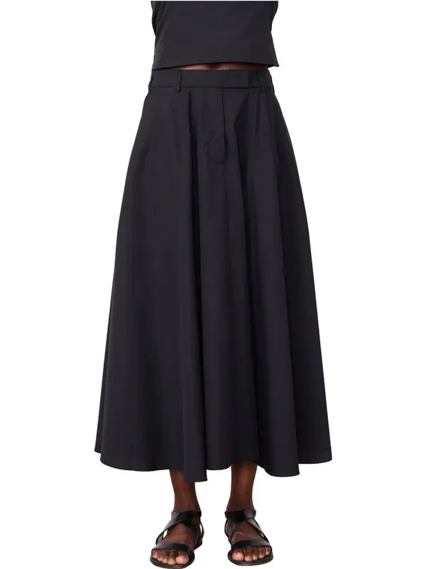 Officine Générale Belted Midi Skirt - Black