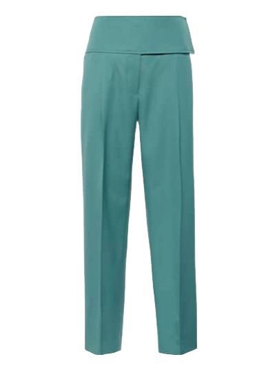 JIL SANDER Pleated Wool Wide-leg Trousers - Blue