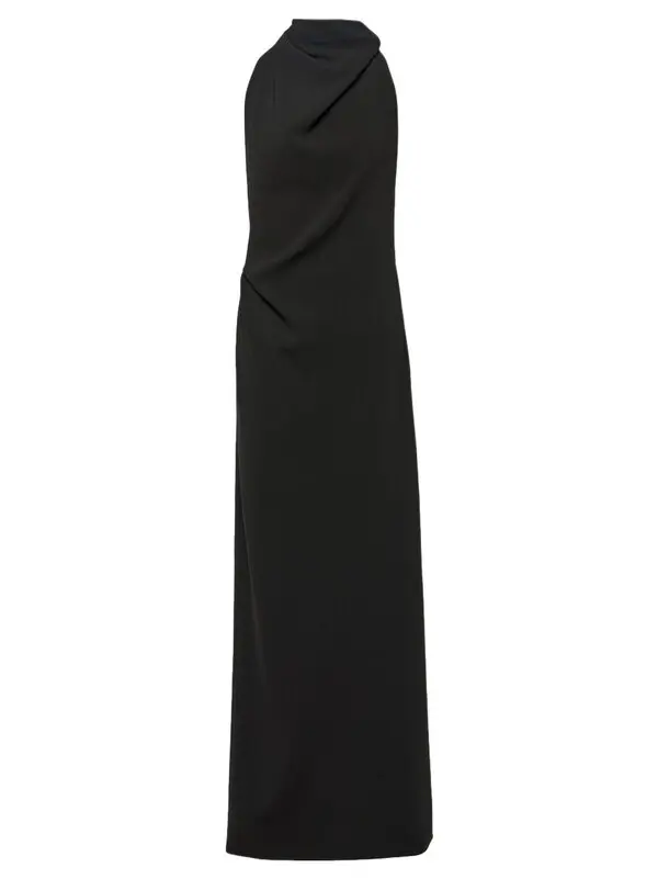 Proenza Schouler Sleeveless Pleated Maxi Dress With Open Back - Black