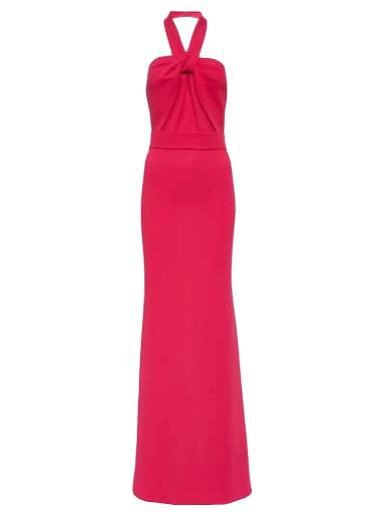 Elie Saab Halterneck Crêpe Gown - Red