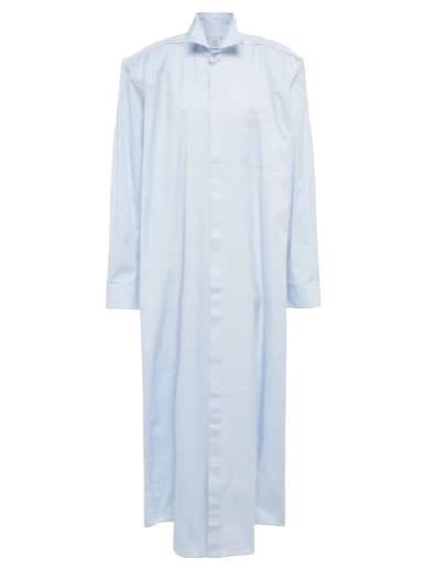 Vetements Deconstructed Cotton Shirt Dress - White