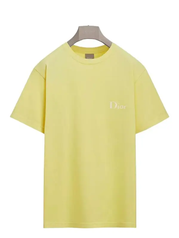 Dior T-shirt With Embroidery, Relaxed Fit - Yellow