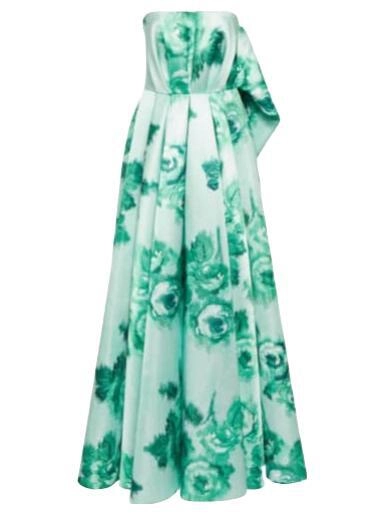 EMILIA WICKSTEAD Merope Strapless Floral Gown - Blue