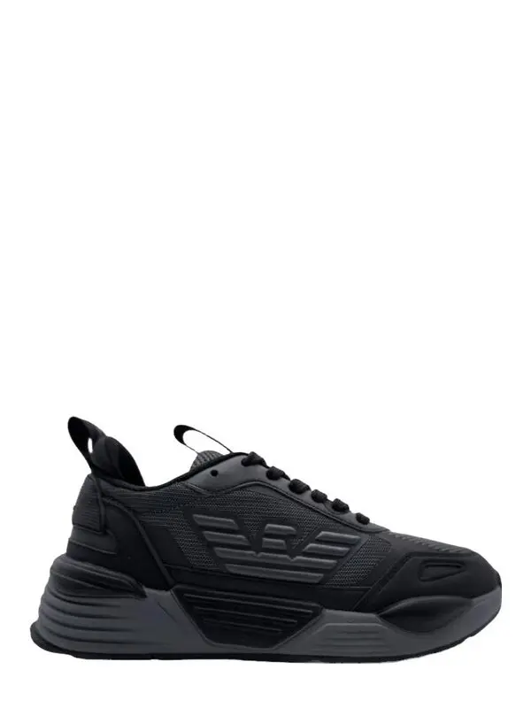 EA7 Logo Lace-up Sneakers - Black