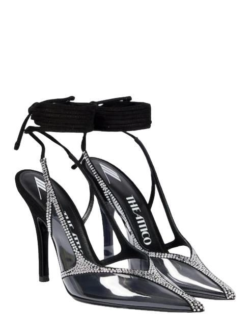 Attico Venus Crystal-embellished High-heeled Sandals - Black