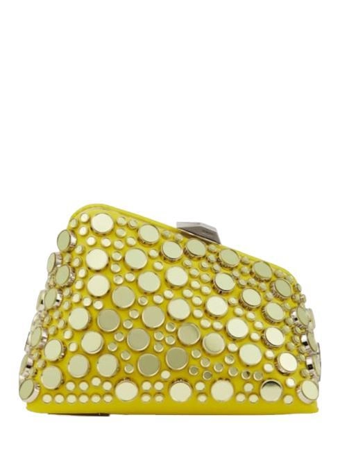 Attico Midnight Mini Embellished Leather Clutch - Nude