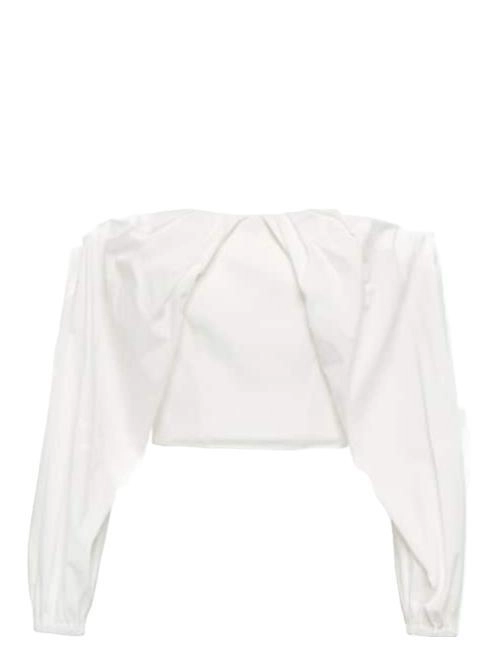 Maticevski Cropped Top With Voluminous Sleeves - White
