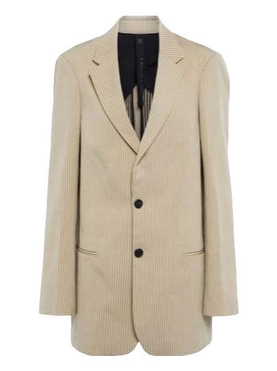 PETAR PETROV Isaac Striped Cotton-blend Blazer - Nude