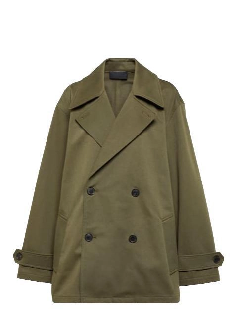 NILI LOTAN Double Breasted Trench Coat With Lace-up Cuffs - Green