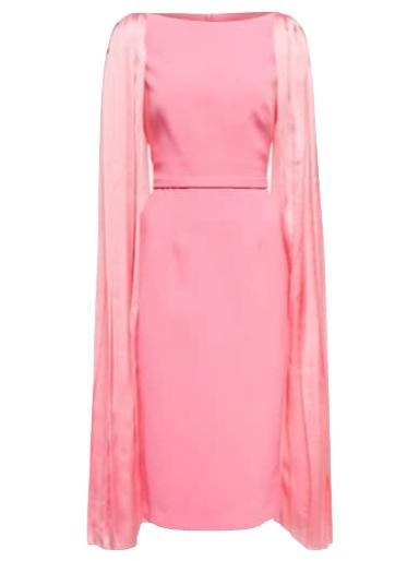 SAFIYAA LONDON Essiah Crepe And Satin Midi Dress - Pink