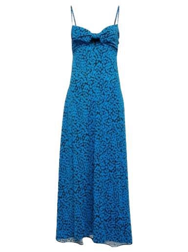 Proenza Schouler Printed Cut-out Maxi Dress - Blue