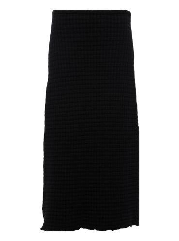 JIL SANDER A-line Cotton Bouclé Midi Skirt - Black