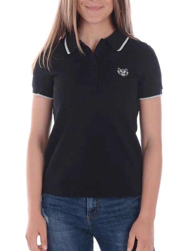 Kenzo Logo Slim Fit Polo Shirt - Black