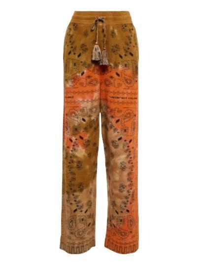 Alanui Tie-dye Cotton Piqué Pants - Brown