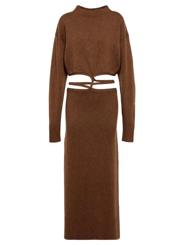Christopher Esber Openwork Knit Dress - Brown
