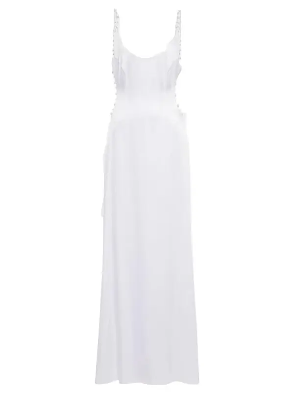 Galvan Pearled Cove Bridal Gown - White