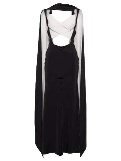 RODARTE Cutout Crepe Gown - Black