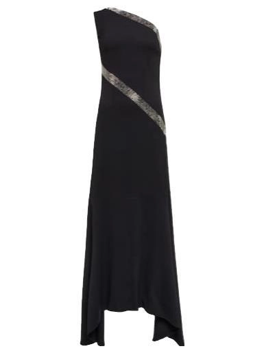 Stella McCartney Embellished One-shoulder Maxi Dress - Black