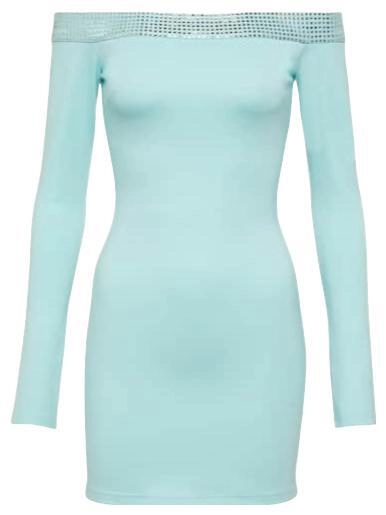 David Koma Crystal Embellished Mini Dress - Blue