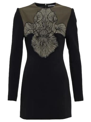 David Koma Macrame Detail Mini Dress - Black