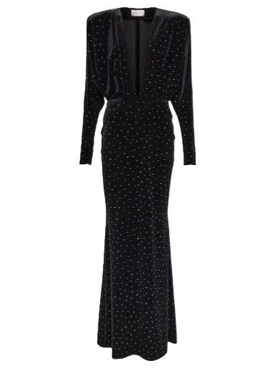Alexandre Vauthier Crystal Embellished Gown - Black