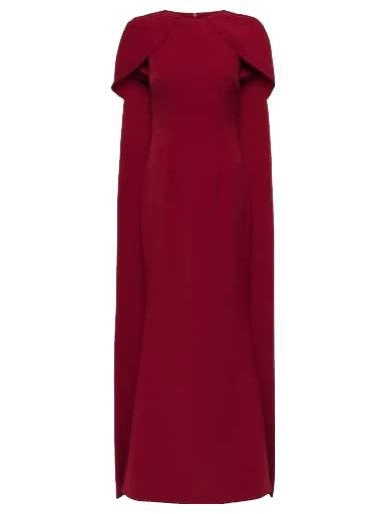 SAFIYAA LONDON Ginkgo Cape Gown - Red