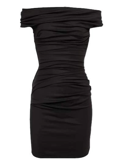 Maticevski The Prize Off-the-shoulder Ruched Minidress - Black