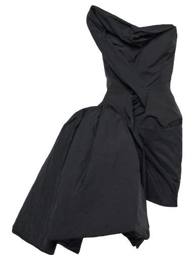 Maticevski Asymmetrical Bustier Minidress With Oversized Bow - Black