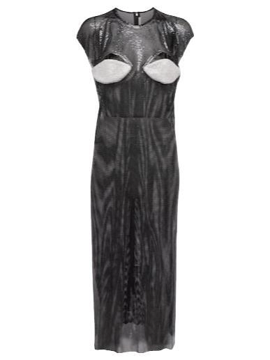 CHRISTOPHER KANE Crystal-embellished Cutout Midi Dress - Black