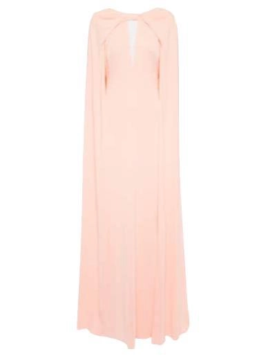 Monique Lhuillier Caped Keyhole Gown - Nude