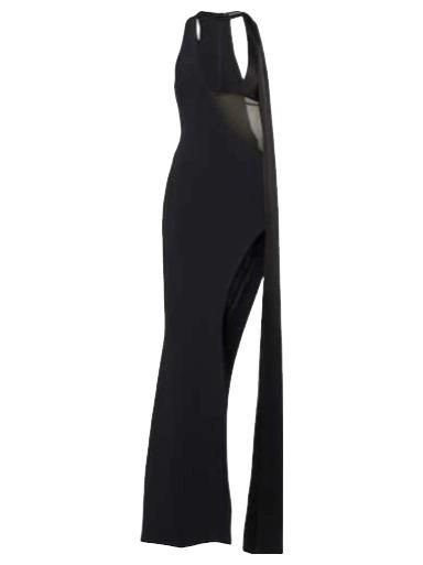 David Koma Cutout Satin Gown - Black