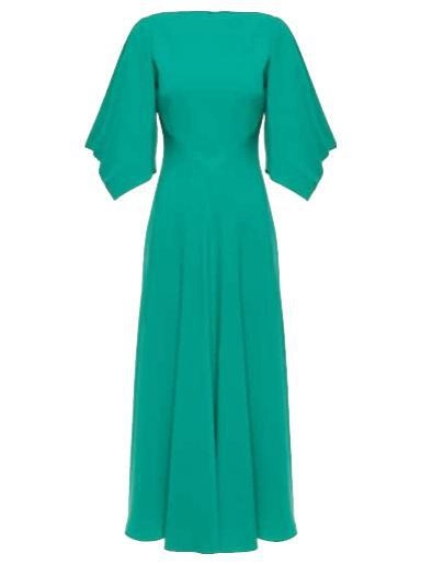 ROKSANDA Leticia Midi Dress With Short Sleeves - Green