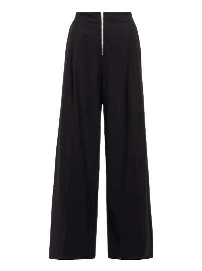 Proenza Schouler High-rise Wide-leg Wool-blend Pants - Black