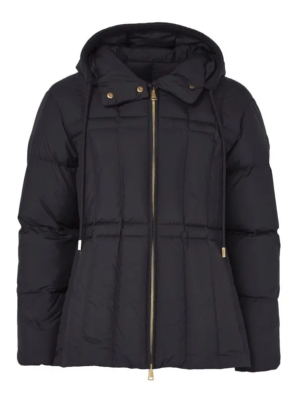 Moncler Estom Down Jacket With Hood And Zipper Closure - Black