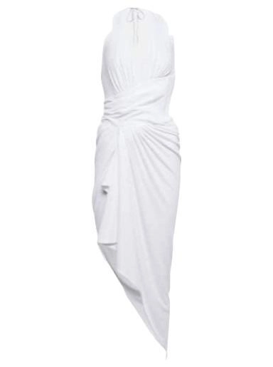 Alexandre Vauthier Asymmetrical Halterneck Midi Dress - White