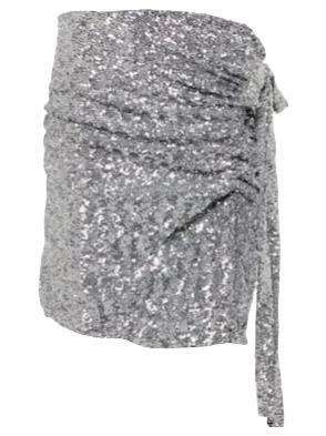 Rabanne Sequined Mini Skirt - Gray