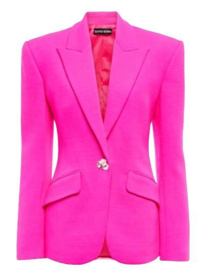 David Koma Embellished Virgin Wool Blazer - Blue