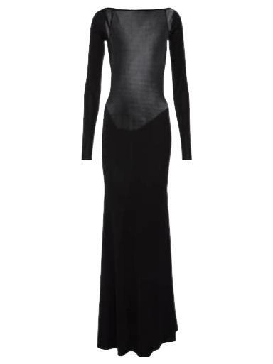 Alex Perry Open-back Jersey Gown - Black