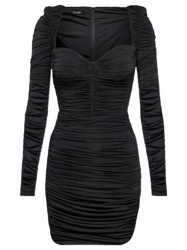 Alex Perry Hollis Ruched Mini Dress - Black
