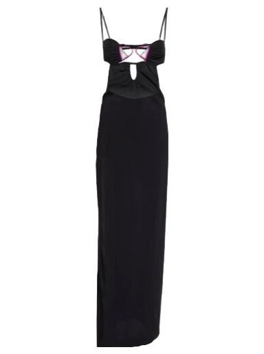 NENSI DOJAKA Embellished Maxi Dress With Cutout Bodice - Black